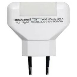 Megaman MM001 MM001 LED-Nachtlicht Rechteckig LED Warmwei&szlig; Wei&szlig;