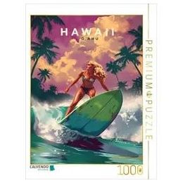 Calvendo Puzzle Surfen auf O'ahu 1000 Teile Lege-Gr&ouml;&szlig;e 64x48cm Foto-Puzzle f&uuml;r gl&uuml;ckliche Stunden