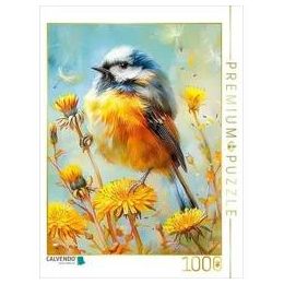 Calvendo Puzzle Einheimischer Singvogel Eurasische Blaumeise Malerei 1000 Teile Lege-Gr&ouml;&szlig;e 64x48cm Foto-Puzzle f&uuml;r gl&uuml;ckliche Stunden