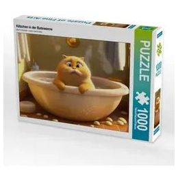 Calvendo Puzzle K&auml;tzchen in der Badewanne 1000 Teile Lege-Gr&ouml;&szlig;e 64x48cm Foto-Puzzle f&uuml;r gl&uuml;ckliche Stunden
