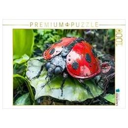 Calvendo Puzzle Kunstvoller Metall-Marienk&auml;fer: Einzigartige Garten-Deko aus recyceltem Material 1000 Teile Lege-Gr&ouml;&szlig;e 64x48cm Foto-Puzzle f&uuml;r gl&uuml;ck