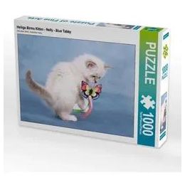 Calvendo Puzzle Nelly - Blue Tabby 1000 Teile Lege-Gr&ouml;&szlig;e 64x48cm Foto-Puzzle f&uuml;r gl&uuml;ckliche Stunden