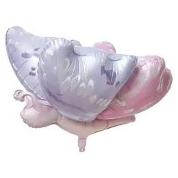 Rico Design Folienballon Pearly Butterfly 3D, Blau/Rosa, 1 Stk, 58 x 54