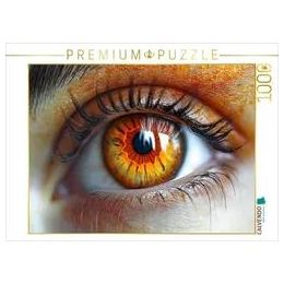Calvendo Puzzle Feuerorange Augen mit warmen Iris-T&ouml;nen 1000 Teile Lege-Gr&ouml;&szlig;e 64x48cm Foto-Puzzle f&uuml;r gl&uuml;ckliche Stunden