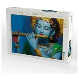 Calvendo Puzzle Fl&ouml;te spielender Gott Krishna, Ananda, Indien 1000 Teile Lege-Gr&ouml;&szlig;e 64x48cm Foto-Puzzle f&uuml;r gl&uuml;ckliche Stunden