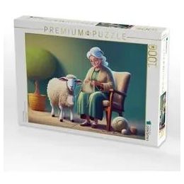 Calvendo Puzzle Oma braucht Wolle 1000 Teile Lege-Gr&ouml;&szlig;e 64x48cm Foto-Puzzle f&uuml;r gl&uuml;ckliche Stunden