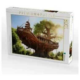 Calvendo Puzzle Ein Motiv aus dem Kalender "Baumh&auml;user - Traumhafte Luftschl&ouml;sser" 1000 Teile Lege-Gr&ouml;&szlig;e 64x48cm Foto-Puzzle f&uuml;r gl&uuml;ckliche Stunden