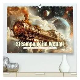 Calvendo Steampunk im Weltall (hochwertiger Premium Wandkalender 2026 DIN A2 quer), Kunstdruck in Hochglanz