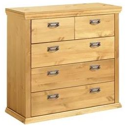 Schubkastenkommode OTTO HOME "Madrid", beige (gelaugt, ge&ouml;lt), B:90cm H:79cm T:37cm, Sideboards, aus massiver Kiefer mit 5 Schubladen, 90cm breit