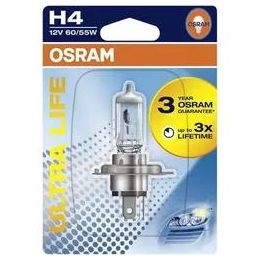 Osram Automotive 4062172395748 Halogen Leuchtmittel Ultra Life H4 55/60W 12V