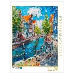 Calvendo Puzzle Malerische Stadt der Fahrr&auml;der in Holland. 1000 Teile Lege-Gr&ouml;&szlig;e 64x48cm Foto-Puzzle f&uuml;r gl&uuml;ckliche Stunden