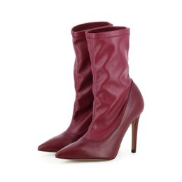 Evita ALINA women's ankle boots - smooth leather Bordeaux - 34
