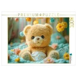 Calvendo Puzzle Niedlicher Baby Teddyb&auml;r auf dem Wickeltisch 1000 Teile Lege-Gr&ouml;&szlig;e 64x48cm Foto-Puzzle f&uuml;r gl&uuml;ckliche Stunden