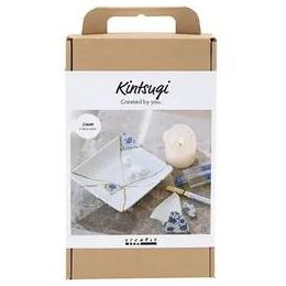 Creativ Company Kreativ Set Kintsugi, Schale, Blau, Gold, Wei&szlig;