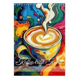 Kaffee trifft Kunst - Aromatische Pinselstriche (Wandkalender 2026 DIN A4 hoch), Calvendo Monatskalender