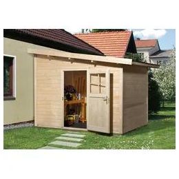 Gartenhaus Weka "260 Gr.1", beige (naturbelassen), ohne Fu&szlig;boden, ohne Dacheindeckung, Massivholz, Gartenh&auml;user, Gartenhaus