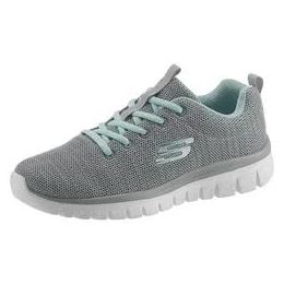 Sneaker Skechers "Graceful - Twisted Fortune", Damen, Gr. 35, grau (grau, mint), Textil, Mesh, Schuhe Sneaker, Freizeitschuh, Halbschuh, Schn&uuml;rschuh mit Memory Foam, Topseller