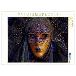 Calvendo Puzzle neunziggrad I photoart: Venezia Carnevale, Karneval von Venedig I Die Frau mit der goldenen Maske 1000 Teile Lege-Gr&ouml;&szlig;e 64x48cm Foto-Puzzle f&uuml;r gl&uuml;ckliche Stunden