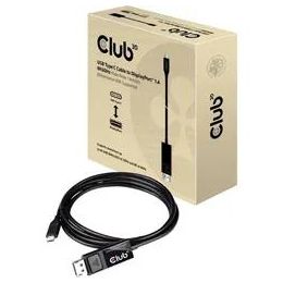 Club 3D club3D USB-C&reg; / DisplayPort Adapterkabel USB-C&reg; Stecker, DisplayPort Stecker 1.80 m Schwarz CAC-1557 Flammwidrig USB-C&reg;-Displaykabel