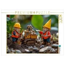 Calvendo Puzzle Die Bauarbeiter Gartenzwerge bei der Arbeit 1000 Teile Lege-Gr&ouml;&szlig;e 64x48cm Foto-Puzzle f&uuml;r gl&uuml;ckliche Stunden