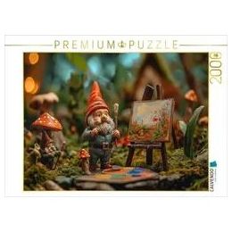 Calvendo Puzzle Der K&uuml;nstler-Gartenzwerg am Werk 2000 Teile Lege-Gr&ouml;&szlig;e 90x67cm Foto-Puzzle f&uuml;r gl&uuml;ckliche Stunden