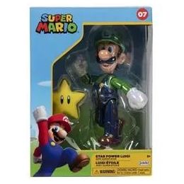 Nintendo Super Mario Figur Luigi w/ Star in Sammlerbox, 10 cm