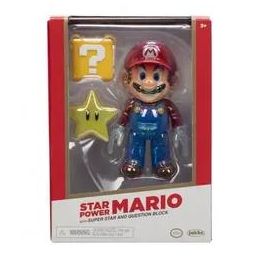 Nintendo Super Mario Figur Mario w/ Star in Sammlerbox, 10 cm