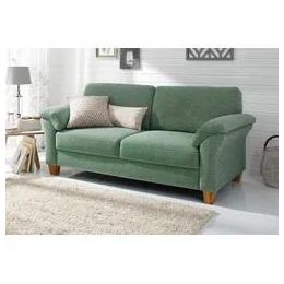 2-Sitzer Home Affaire "Borkum, B: 156cm", gr&uuml;n (gr&uuml;n, grau), B:156cm H:87cm T:88cm, Struktur (100% Polyester);Luxus-Microfaser ALTARA NUBUCK (100% Polyester);MELROSE (100% Polyester);Luxus-Microfaser Toro (100% Polyester), Sofas, mit Federkern