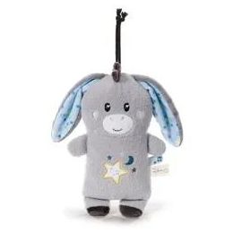 Nici Baby-Einschlafhilfe Littledoo Esel mit Licht Sound und Smart Cry Sensor grau 25cm Geschenkbox