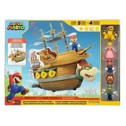 Nintendo Super Mario Deluxe Spielset - Bowser ́Schiff - inkl. 5 Figuren 6,5 cm & 4 Zubeh&ouml;r
