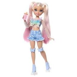 Mattel Dream Besties Barbie Malibu&ldquo; Rollschuh-Modepuppe mit 9 Teilen zum Thema Make-up