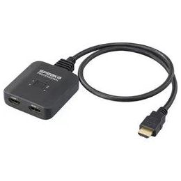 SpeaKa Professional SP-HDMIBS-100 2 Port HDMI-Switch Ultra HD-f&auml;hig, bidirektional verwendbar 7680 x 4320 Pixel