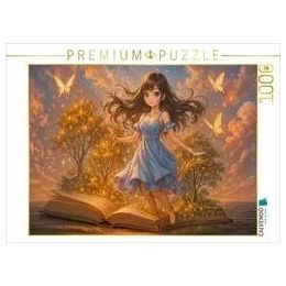 Calvendo Puzzle Animewelt Heldin zwischen Seiten 1000 Teile Lege-Gr&ouml;&szlig;e 64x48cm Foto-Puzzle f&uuml;r gl&uuml;ckliche Stunden