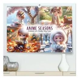 Calvendo Anime Seasons: Ein Kalender voller lebendiger Manga-Szenen (hochwertiger Premium Wandkalender 2026 DIN A2 quer), Kunstdruck in Hochglanz