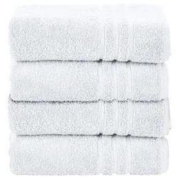 Handtuch Set done. "Daily Uni", wei&szlig;, 4 Stk., 4 Handt&uuml;cher (50x100cm), Walkfrottier, Walkfrottier, Obermaterial: 100% Baumwolle, Handt&uuml;cher, Uni Farben, saugf&auml;higes Walkfrottier