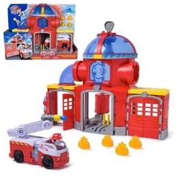 Spin Master PAW Patrol Fire Rescue - Feuerwehr-Station Spielset mit Geschoss-Abwurf, Licht- und Soundeffekten, inkl. Marshall Hundefigur und Feuerwehr-Fahrzeug