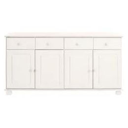 Sideboard OTTO HOME "Mette", wei&szlig;, B:156cm H:77cm T:34cm, MDF, Massivholz, Sideboards, Sideboard, Kommode aus massivem Kiefernholz, Breite 156 cm
