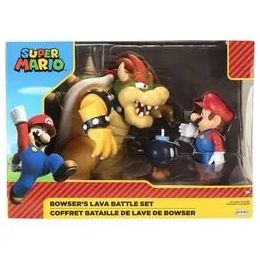 Jakks Pacific Nintendo Super Mario Wave 1 Mario vs. Bowser Diorama Set, 15 cm