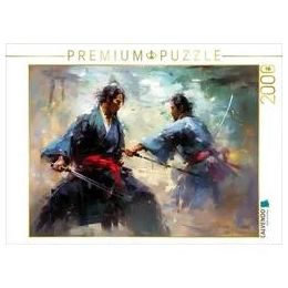 Calvendo Puzzle Kampftraining zweier Samurai 2000 Teile Lege-Gr&ouml;&szlig;e 90x67cm Foto-Puzzle f&uuml;r gl&uuml;ckliche Stunden