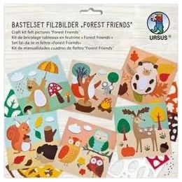 URSUS Kinder-Bastelsets Bastelset Filzbilder Forest friends