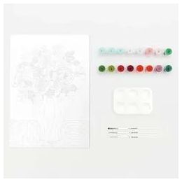 Rico Design Malen nach Zahlen Set, rote Rosen, 26 x 37 cm, FSC 100%, Inh