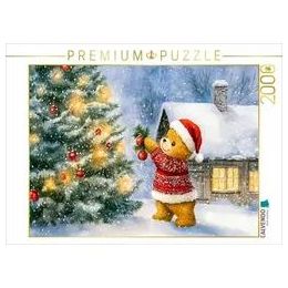 Calvendo Puzzle Teddy schm&uuml;ckt den Weihnachtsbaum 2000 Teile Lege-Gr&ouml;&szlig;e 90x67cm Foto-Puzzle f&uuml;r gl&uuml;ckliche Stunden