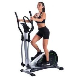 Crosstrainer-Ergometer Christopeit Sport "Eco 2000", gr&uuml;n (silberfarben, schwarz, gr&uuml;n), CrosstrainerB:66cm H:161cm L:120cm, 150 kg max. Benutzergewicht, 24 Widerstandsstufen, B:66cm H:161cm L:120cm