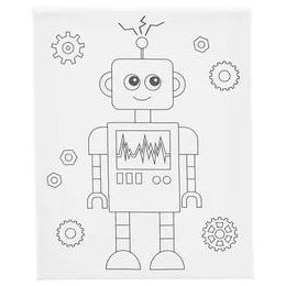 Creativ Company Mal-Leinwand mit Aufdruck, Roboter, T 1,6 cm, Gr&ouml;&szlig;e 24x30 cm, 360 g, 1 Stk