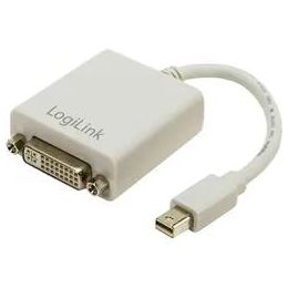 Logilink CV0037 DisplayPort / DVI Adapter [1x Mini-DisplayPort Stecker - 1x DVI-Buchse 24+5pol.] Wei&szlig; 0.09 m