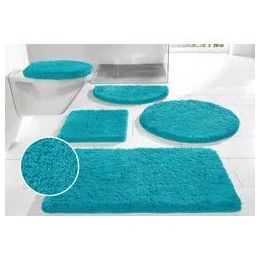 Badematte OTTO HOME "Sanremo, Badvorleger, Badezimmer Teppich, sehr weich" Gr. 4, blau (aqua), H:30mm, Polyester, Badematten, Badematte, Badteppich, unifarben, rechteckig, rund & als 3-tlg. Set erh&auml;ltlich, Topseller