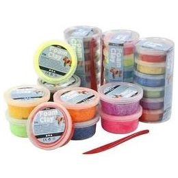 Creativ Company Foam Clay&reg;, Glitter, sortierte Farben, 28 Dosen je 35g