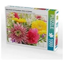 Calvendo Puzzle Bunte Mischung mit Chrysantheme 1000 Teile Lege-Gr&ouml;&szlig;e 64x48cm Foto-Puzzle f&uuml;r gl&uuml;ckliche Stunden