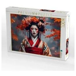 Calvendo Puzzle Geisha im Herbst 1000 Teile Lege-Gr&ouml;&szlig;e 64x48cm Foto-Puzzle f&uuml;r gl&uuml;ckliche Stunden