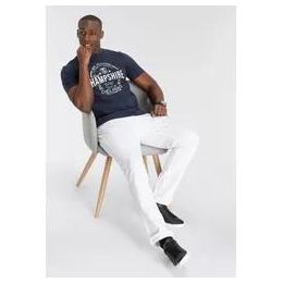 Stretch-Jeans DELMAO "Reed", Herren, Gr. 36, L&auml;nge 30, wei&szlig;, Obermaterial: 82% Baumwolle, 16% Polyester, 2% Elasthan, unifarben, Basic, normal lang, Jeans, gerader Beinschnitt, Used-Look-Waschung, niedrige Leibh&ouml;he